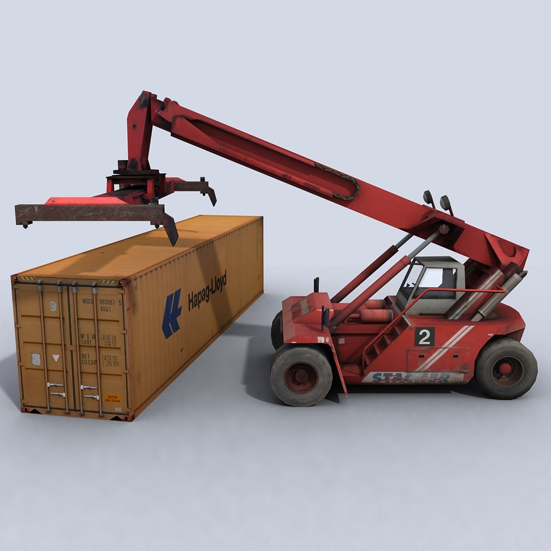 3d Reachstacker Stacker