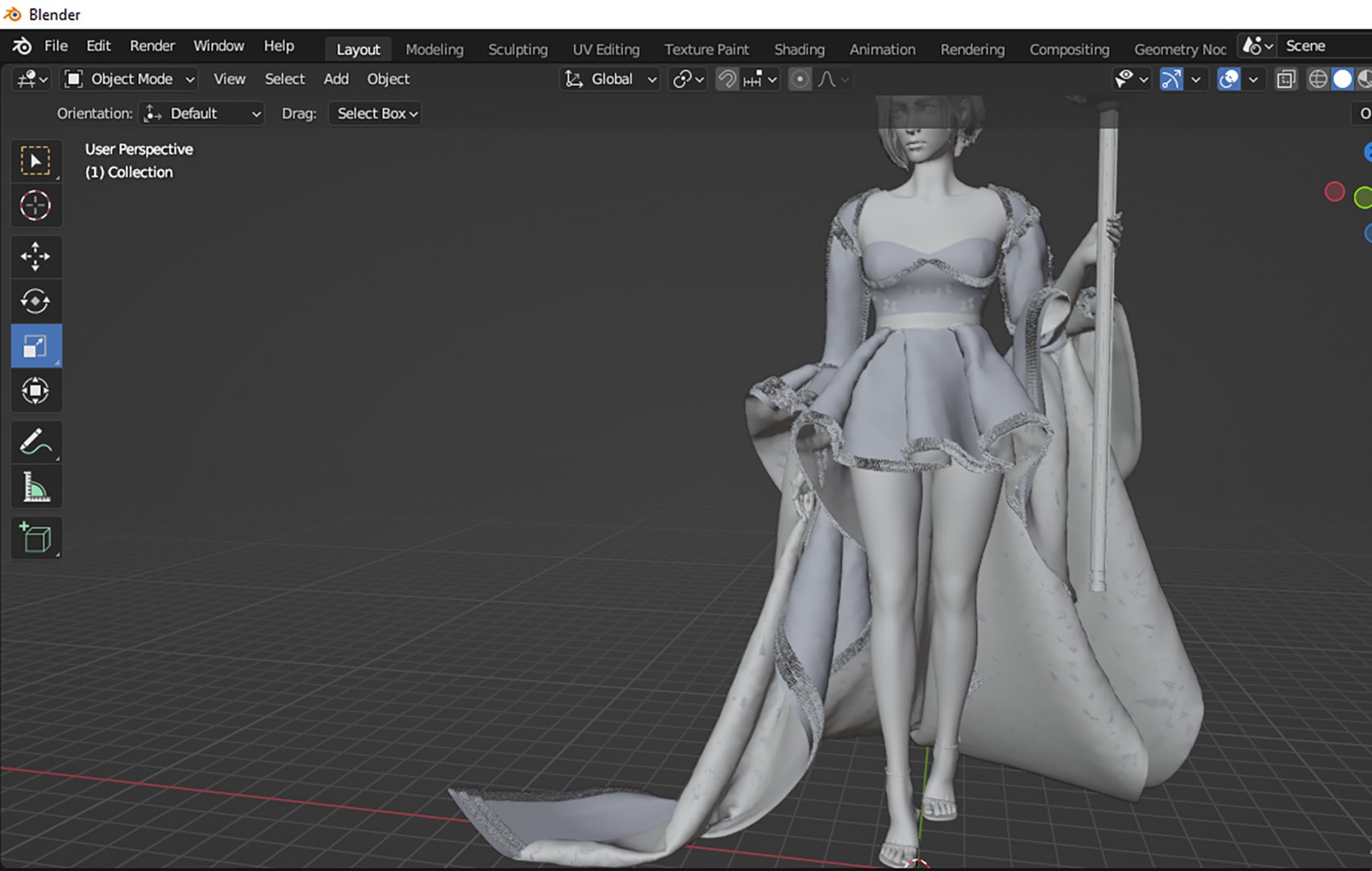 3D Queen With Silver Dress 3D Model - TurboSquid 2282839
