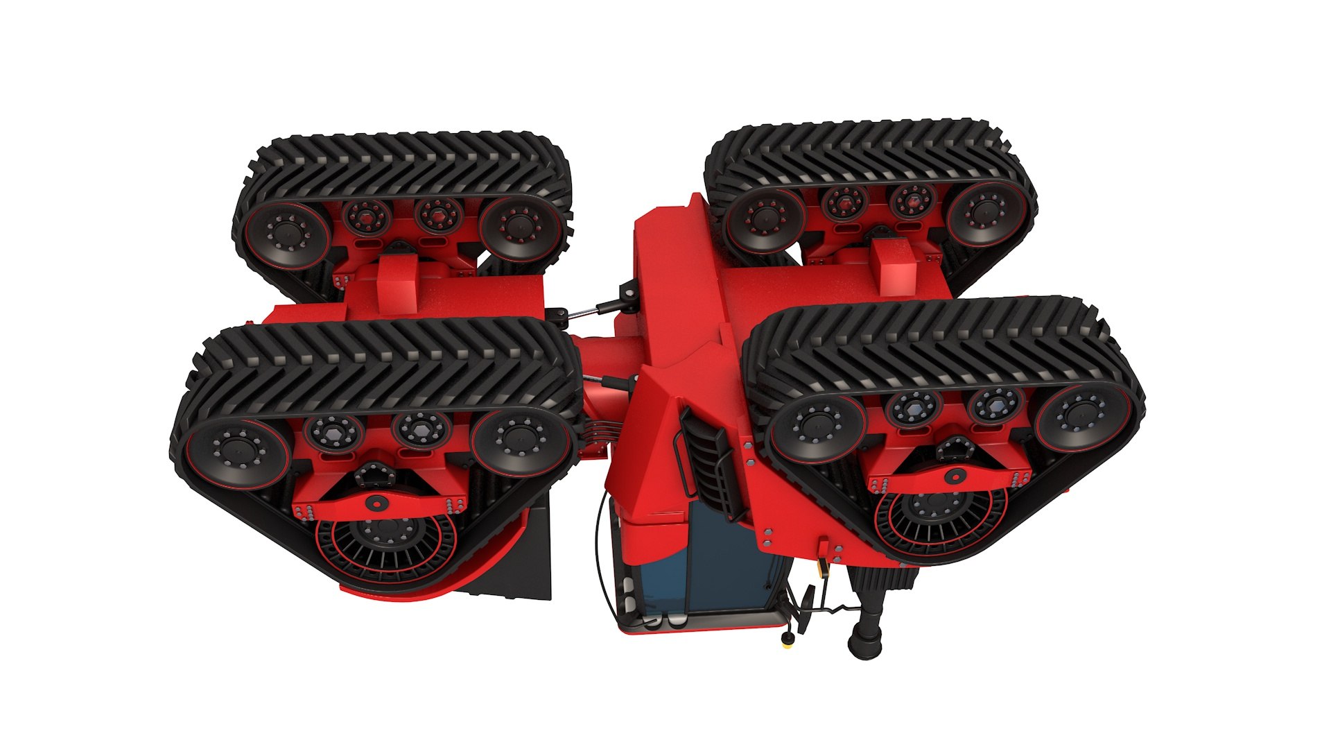 3D Four Track Tractor Model - TurboSquid 2213728