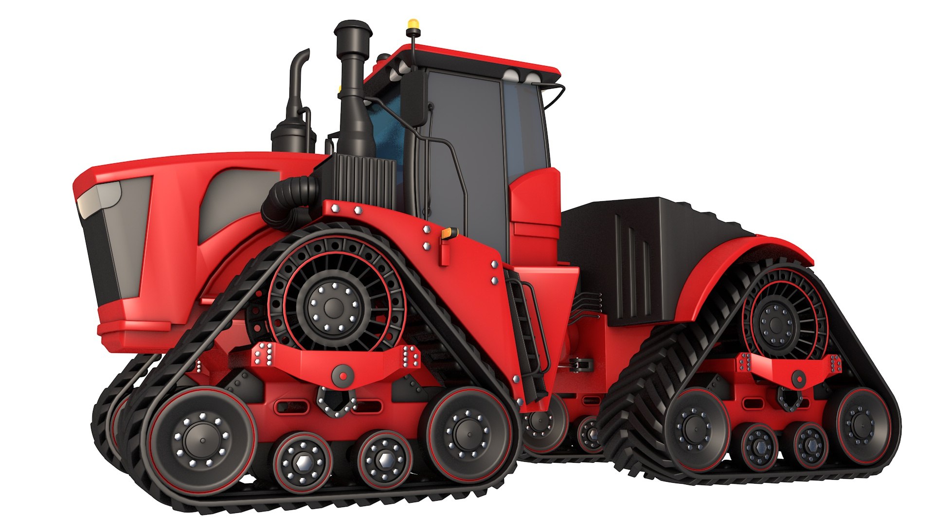 3D Four Track Tractor Model - TurboSquid 2213728