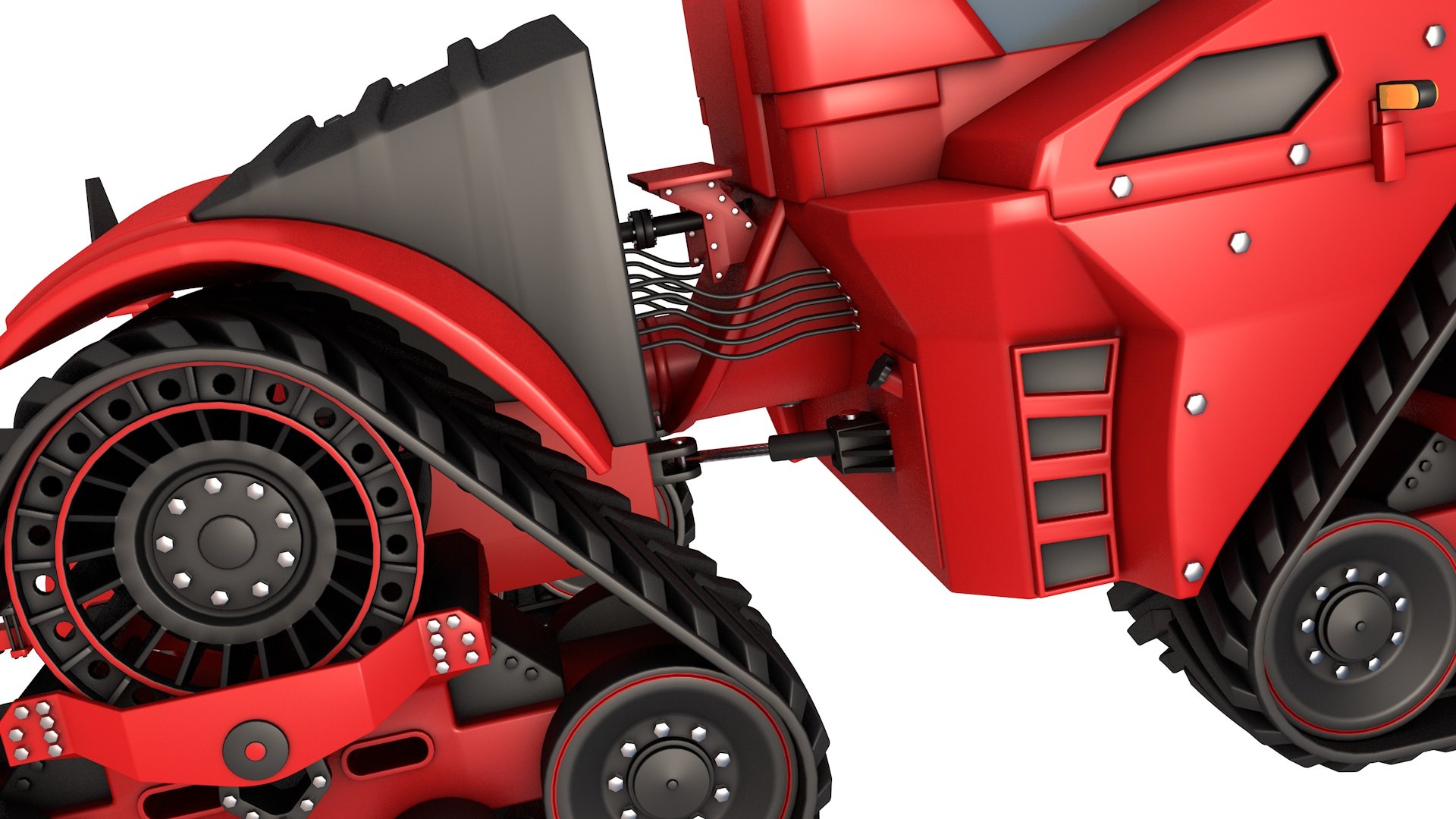 3D Four Track Tractor Model - TurboSquid 2213728