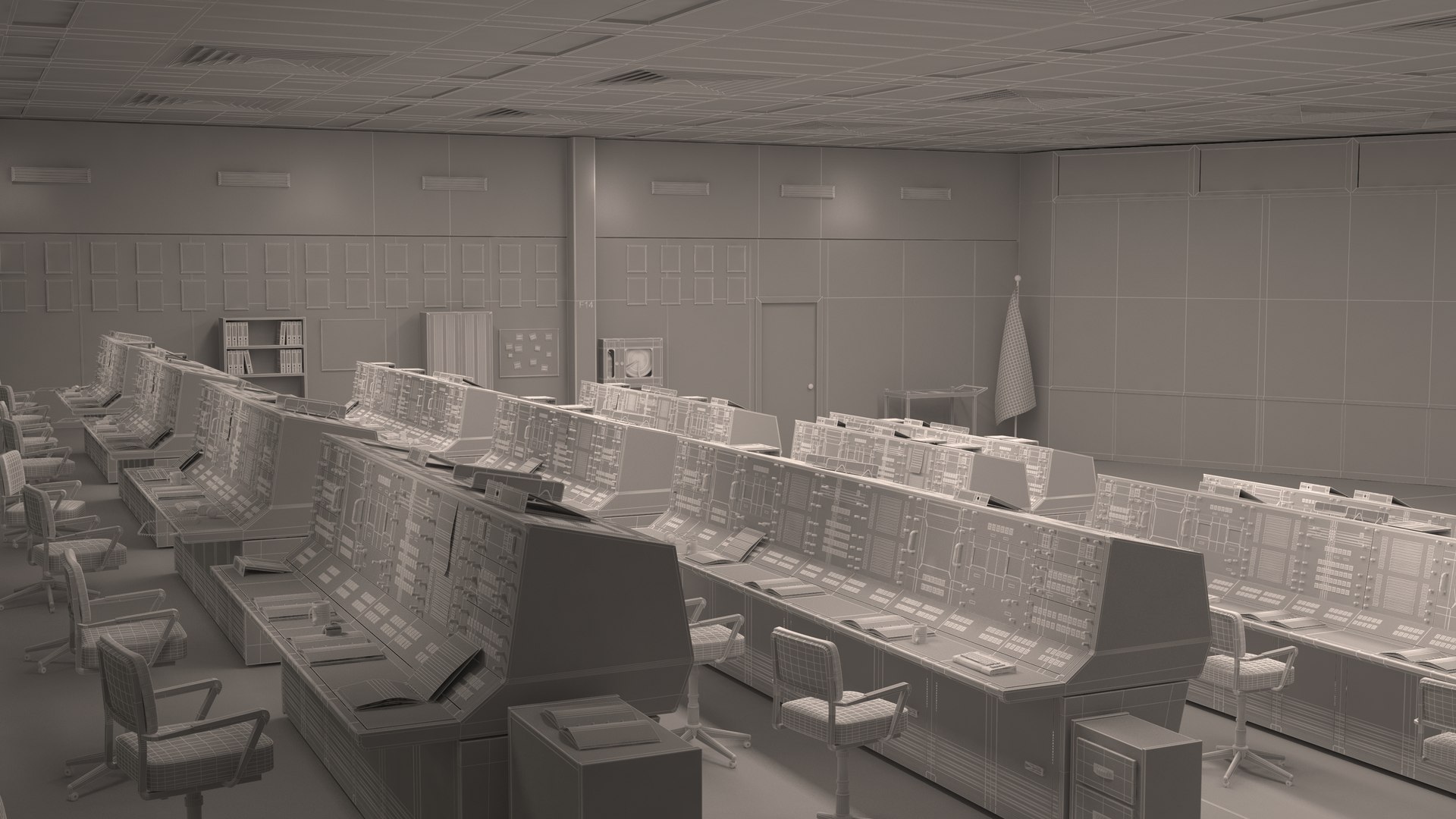 Apollo Mission Control Room Houston NASA texas 3D model - TurboSquid ...