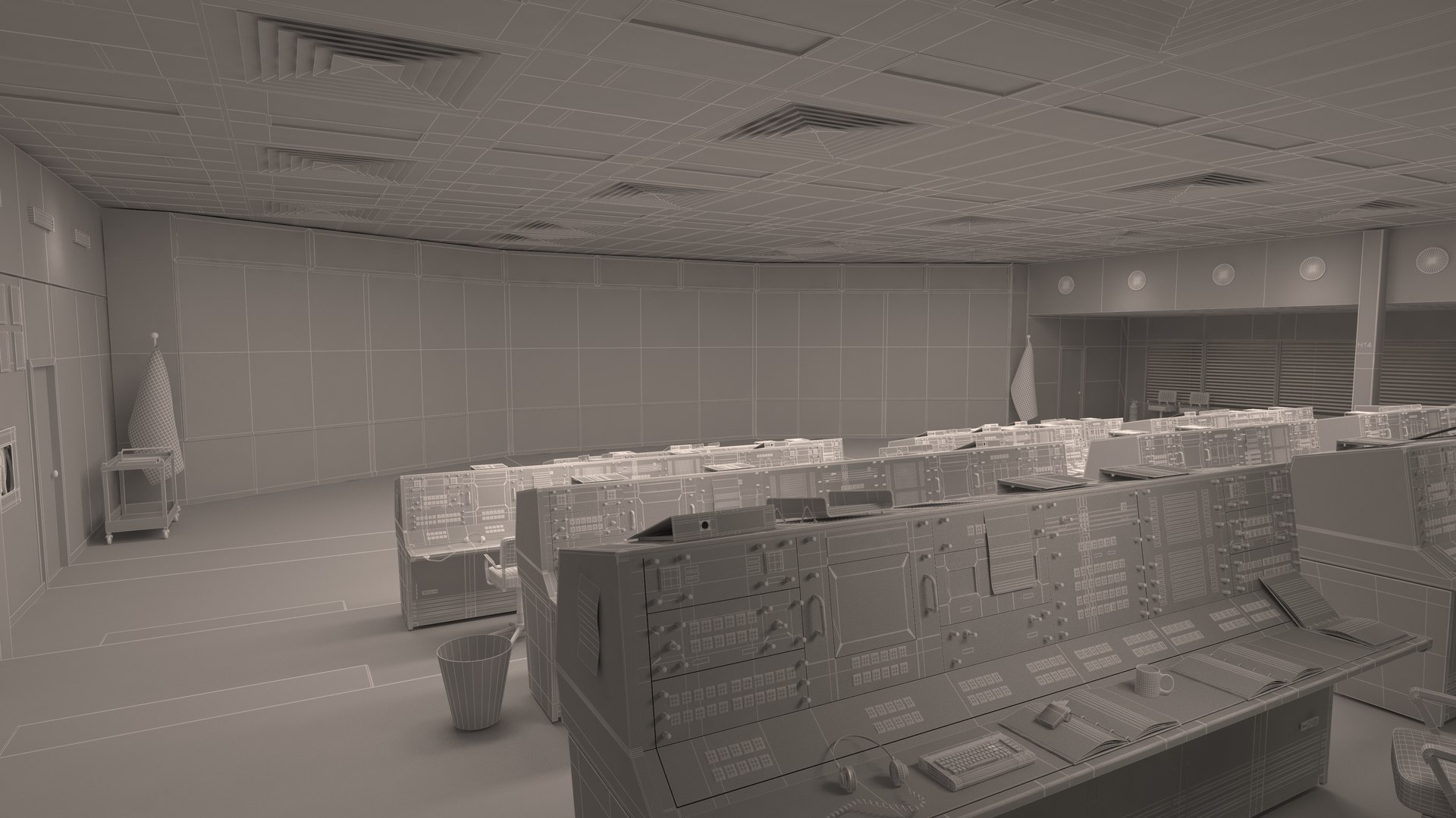 Apollo Mission Control Room Houston NASA texas 3D model - TurboSquid ...