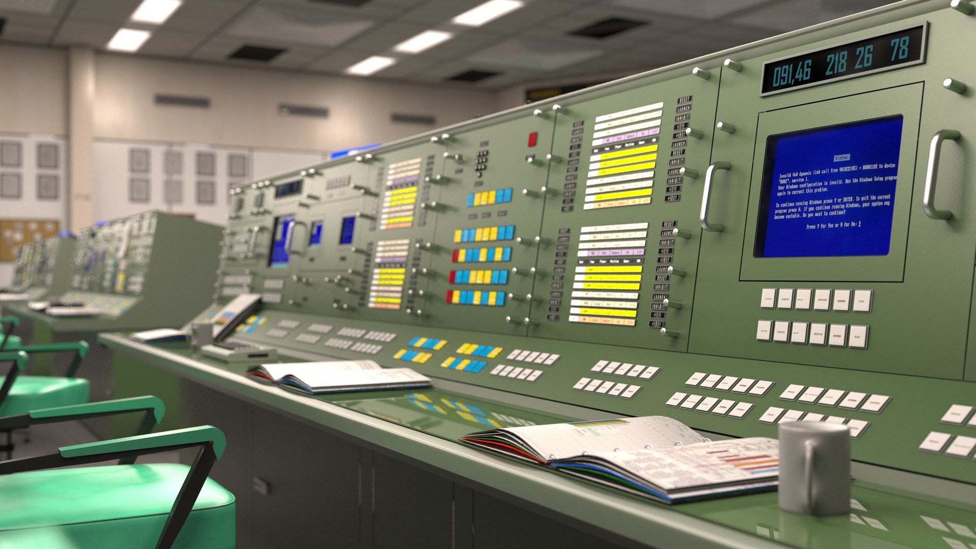 Apollo Mission Control Room Houston NASA Texas 3D Model - TurboSquid ...