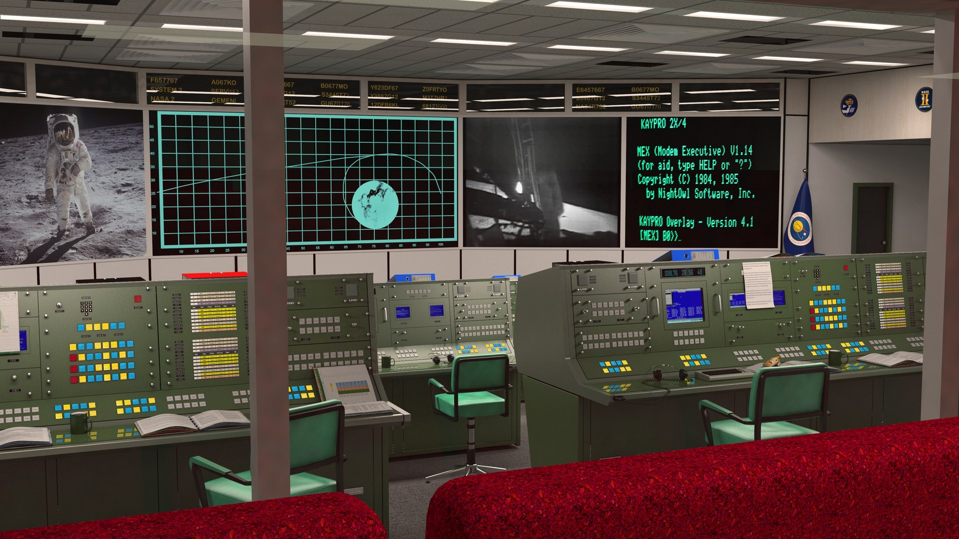 Apollo Mission Control Room Houston NASA Texas 3D Model - TurboSquid ...