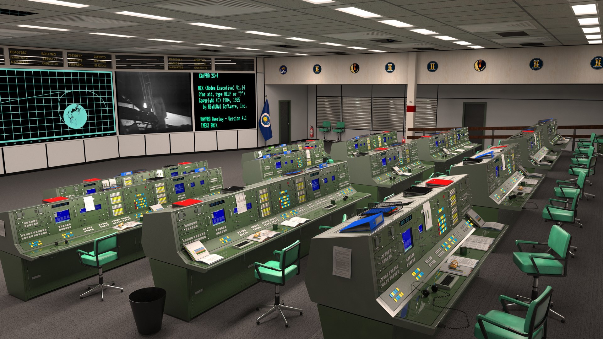 Apollo Mission Control Room Houston NASA Texas 3D Model - TurboSquid ...