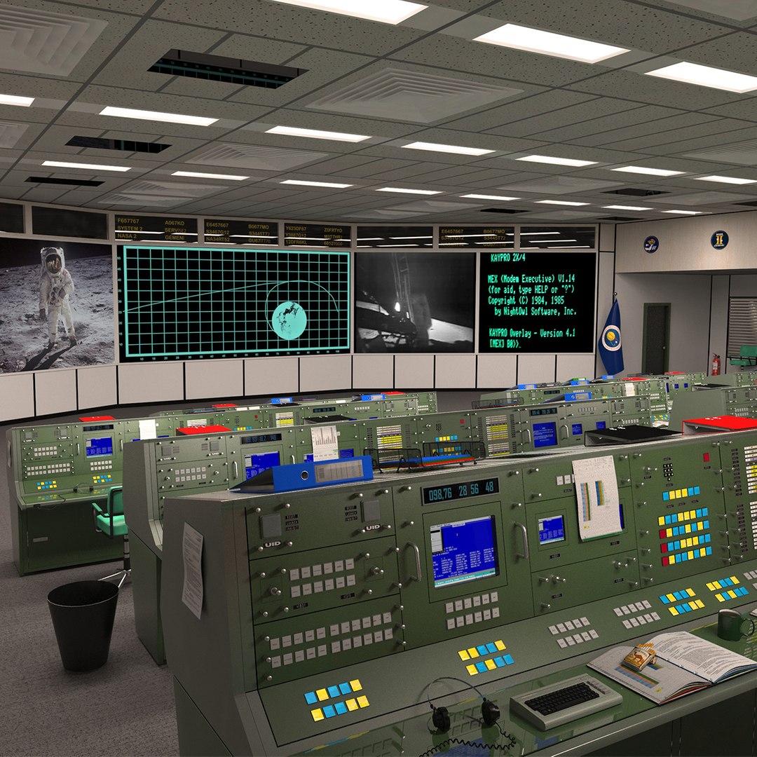 Apollo Mission Control Room Houston NASA texas 3D model - TurboSquid ...