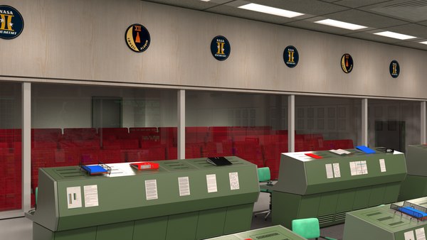 Apollo Mission Control Room Houston NASA texas 3D 모델 - TurboSquid 2068167