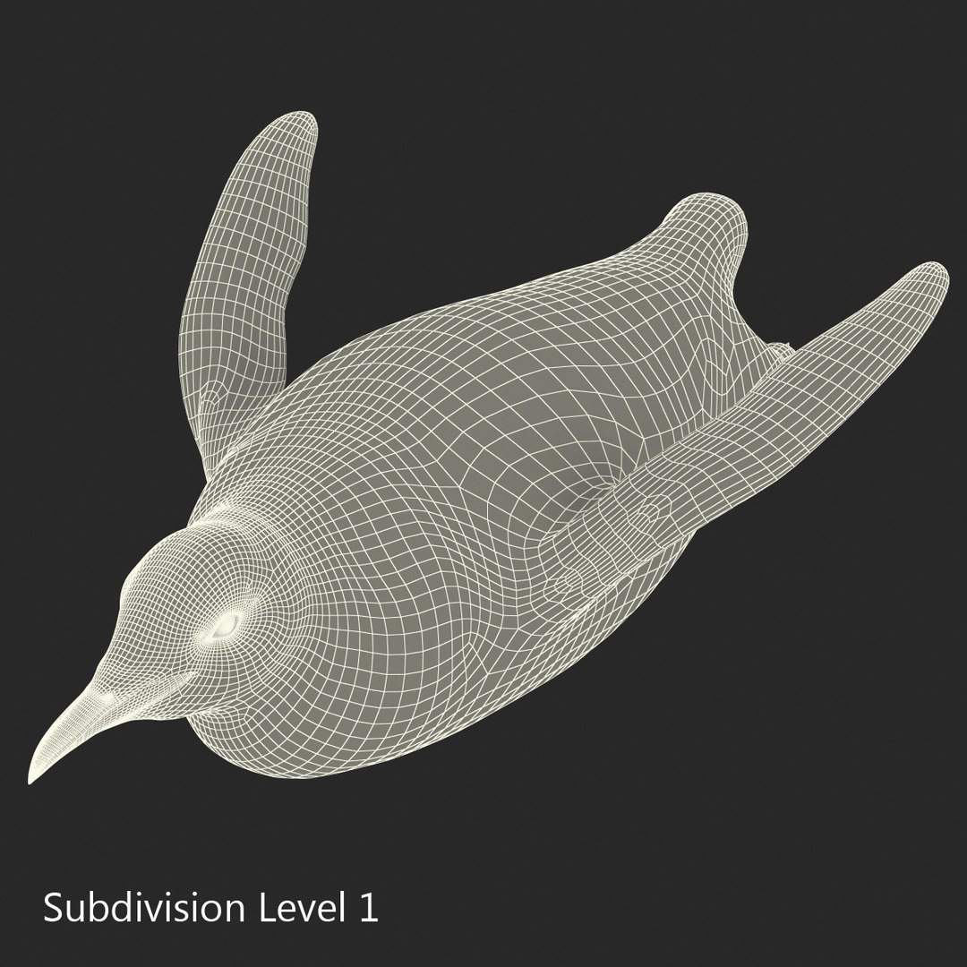 emperor penguin pose 4 3d model