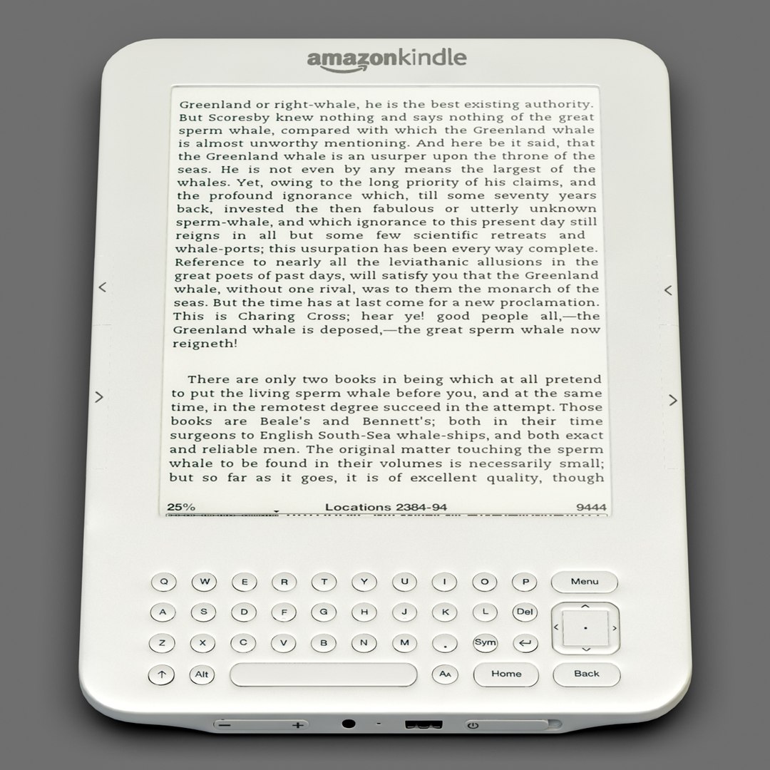 3d Model Of Amazon Kindle Keyboard 3g