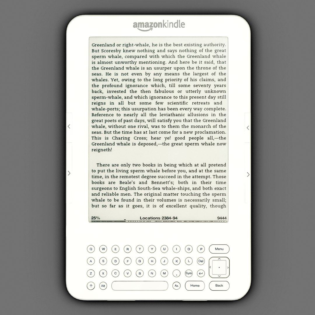 3d Model Of Amazon Kindle Keyboard 3g