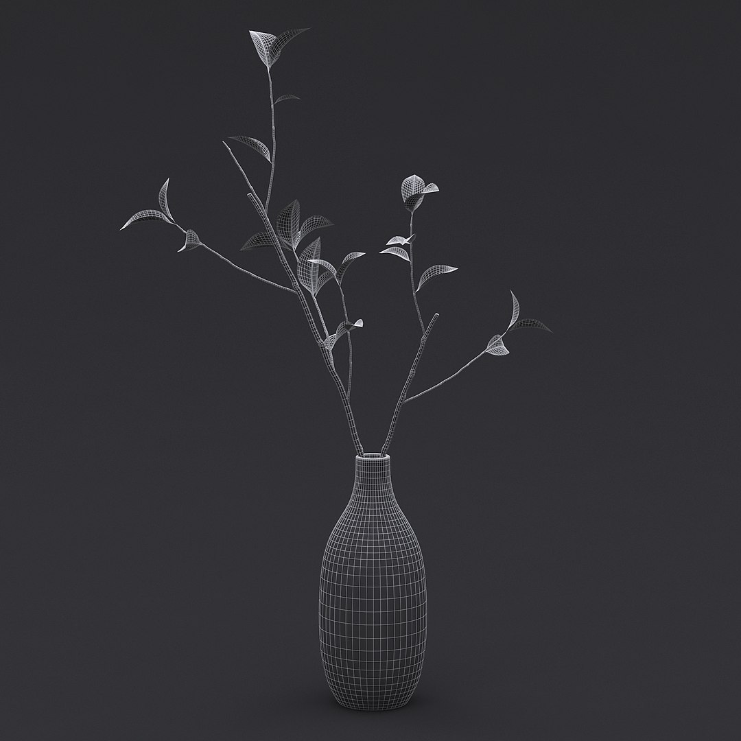 3D Tree Branch In Vase IV - TurboSquid 2110662