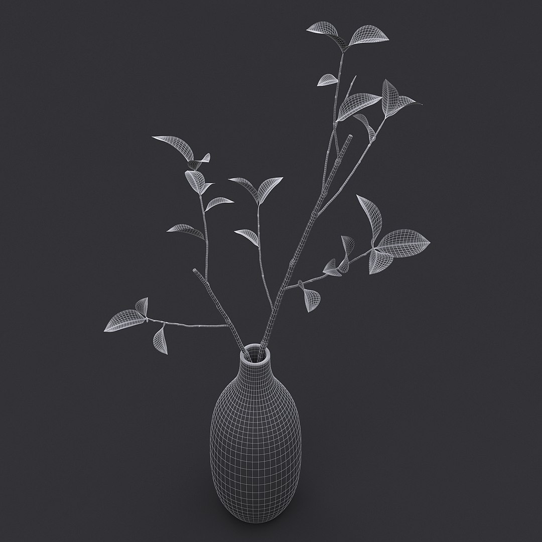 3D Tree Branch In Vase IV - TurboSquid 2110662