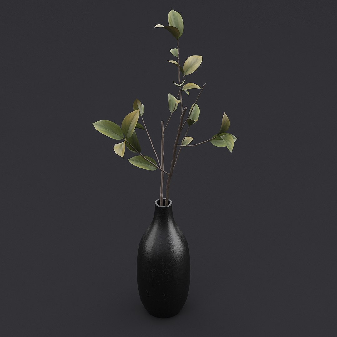 3D Tree Branch In Vase IV - TurboSquid 2110662