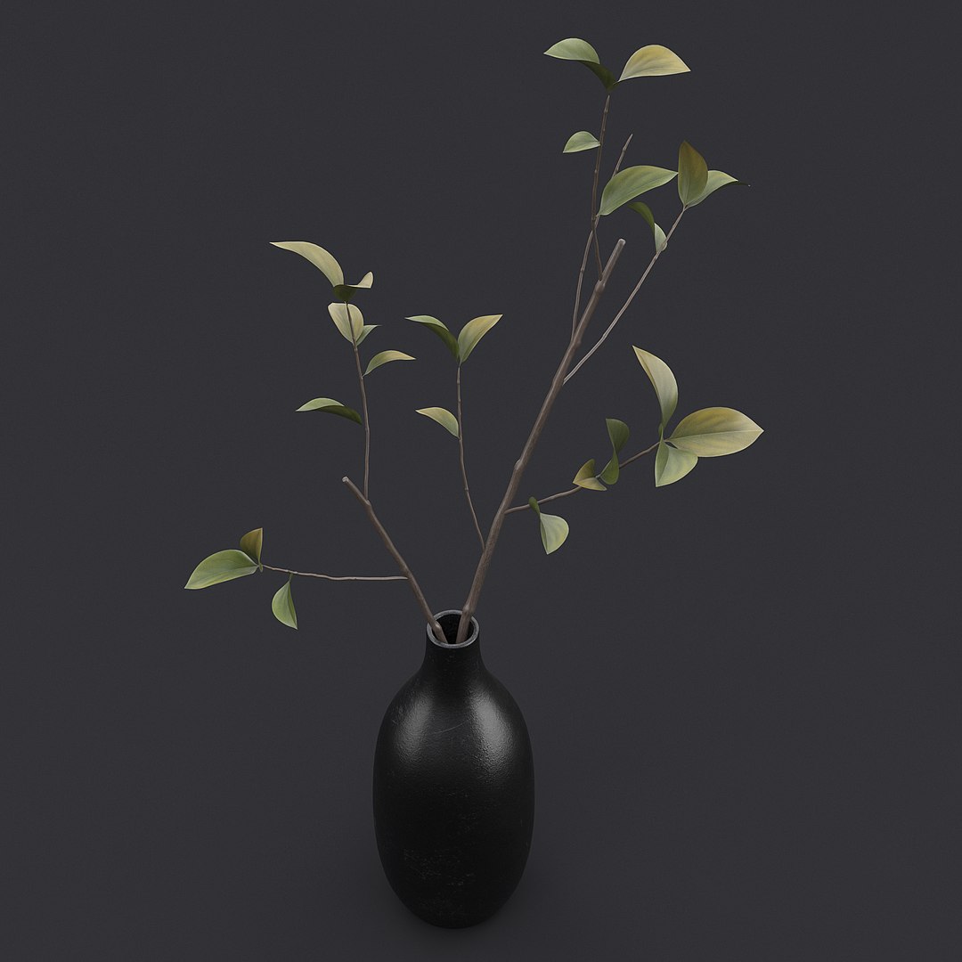 3D Tree Branch In Vase IV - TurboSquid 2110662