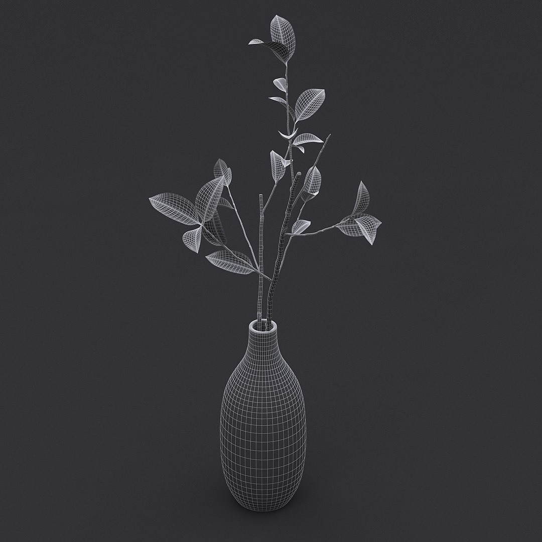 3D Tree Branch In Vase IV - TurboSquid 2110662