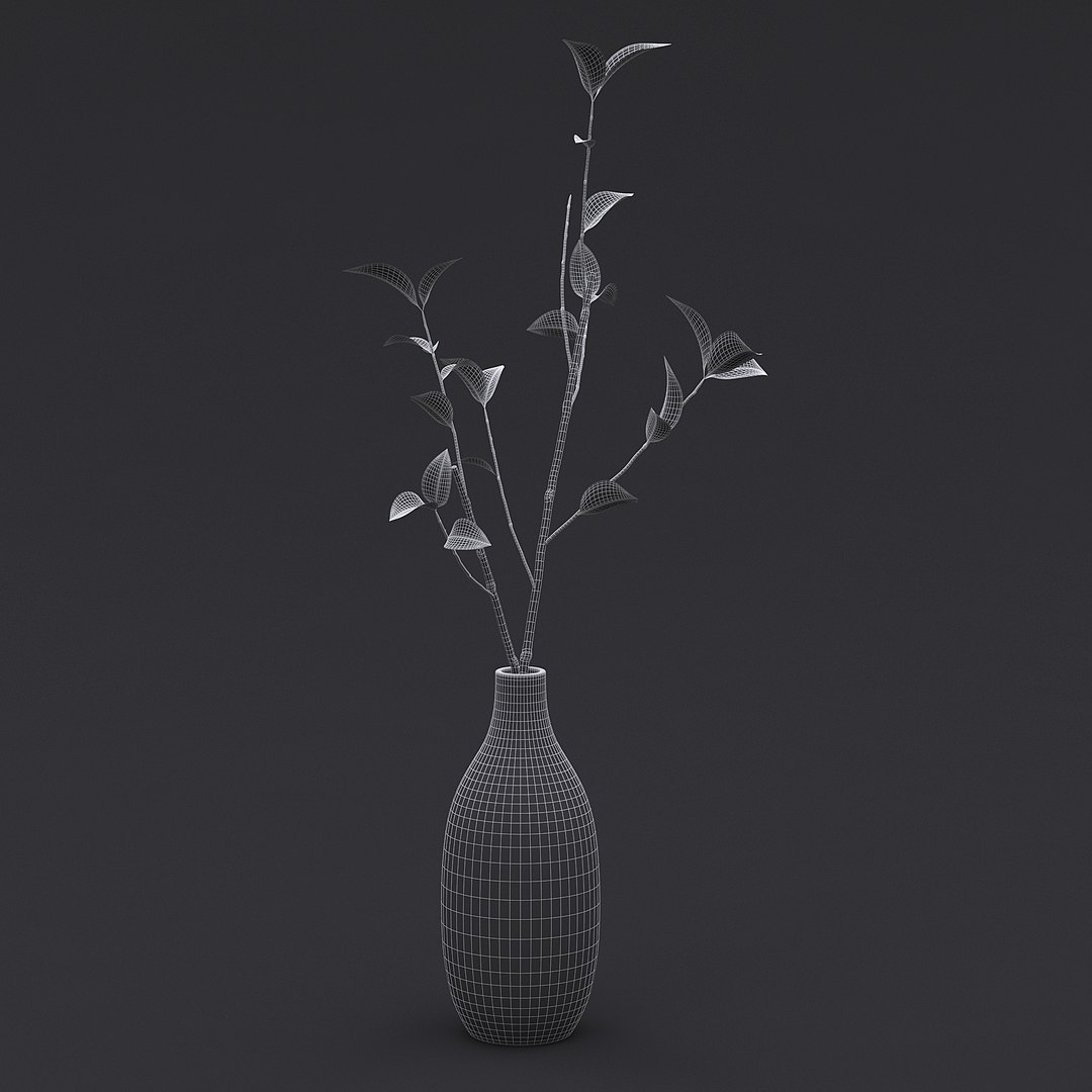 3D Tree Branch In Vase IV - TurboSquid 2110662