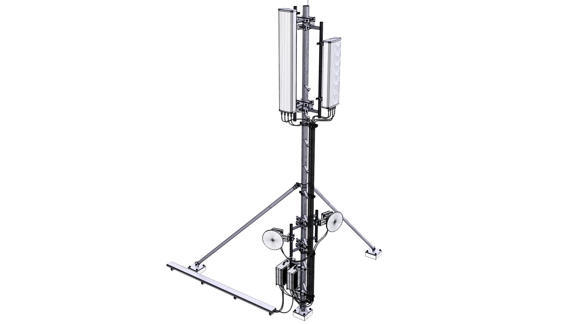 Roof Cell Phone Tower 3D Model 8 3D - TurboSquid 1822571