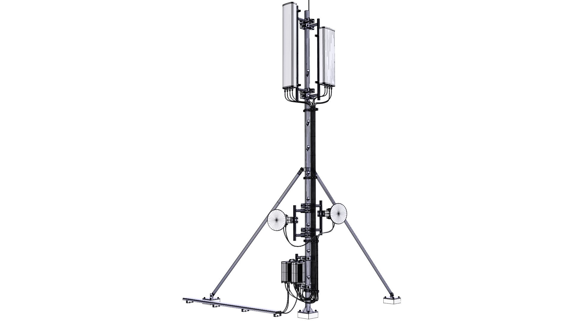 Roof Cell Phone Tower 3D Model 8 3D - TurboSquid 1822571