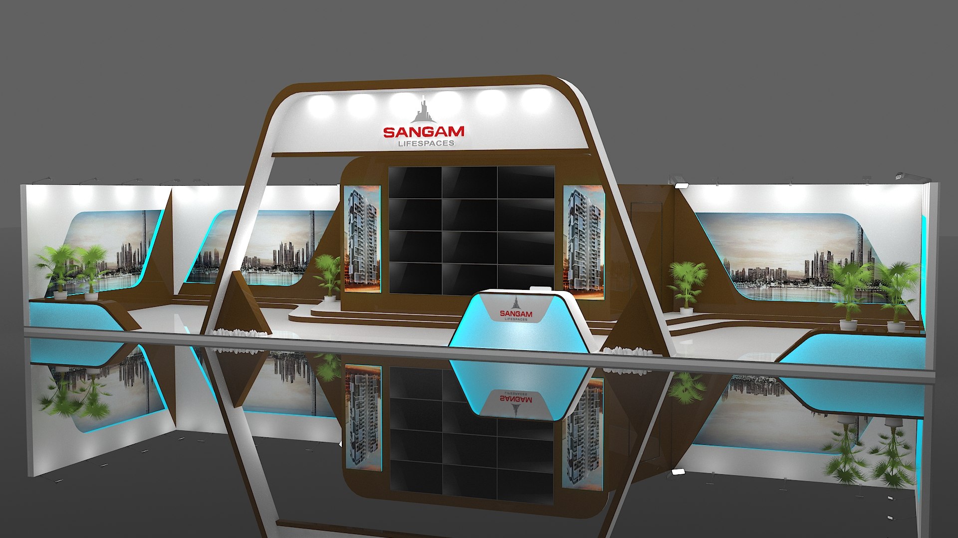 3D Exhibition Stand 15x4 - TurboSquid 1683581