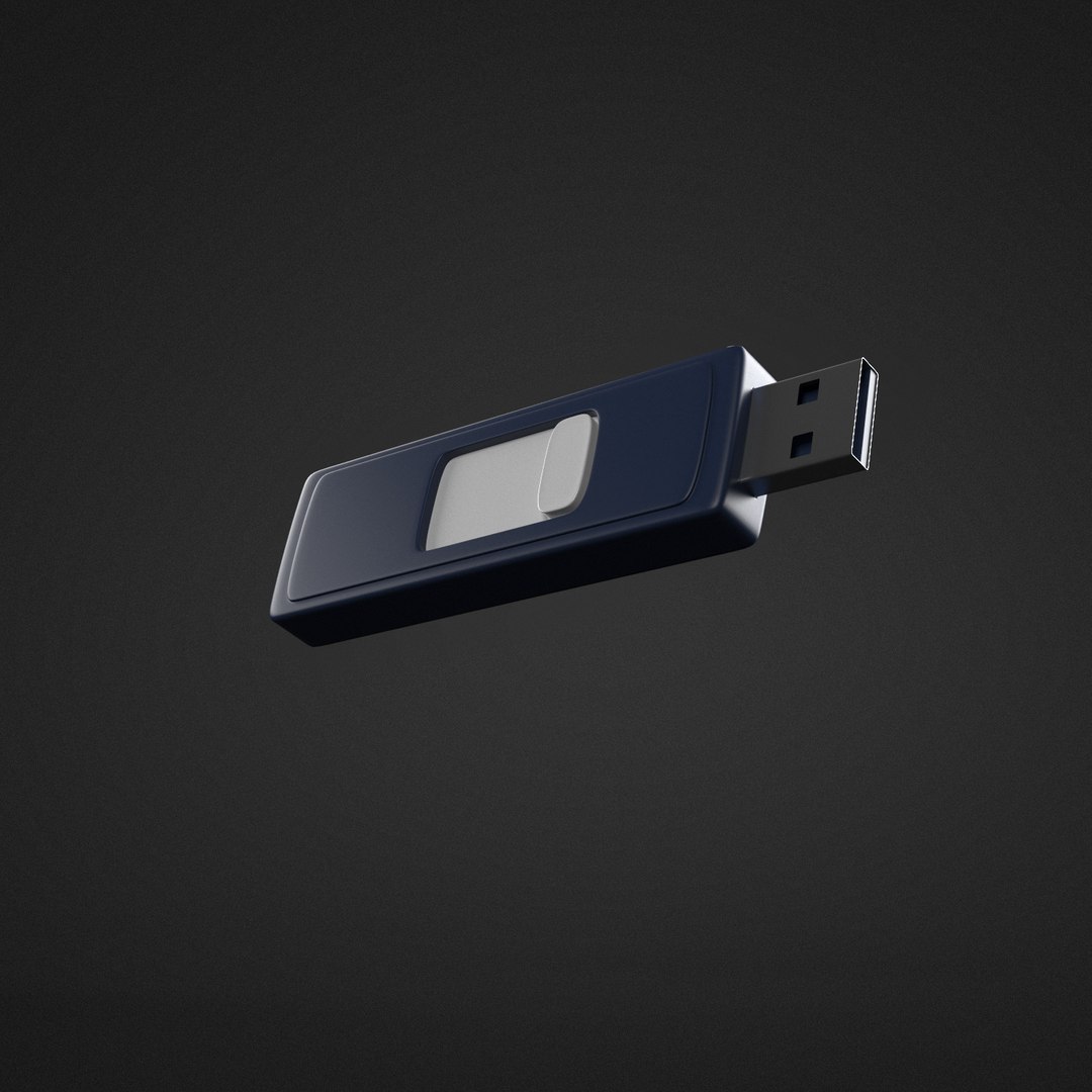 3d Model Of Usb Flash Drive