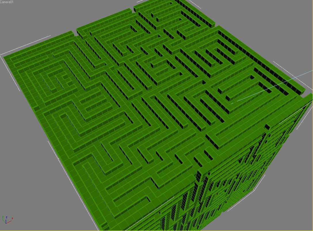 maze cube 3d max