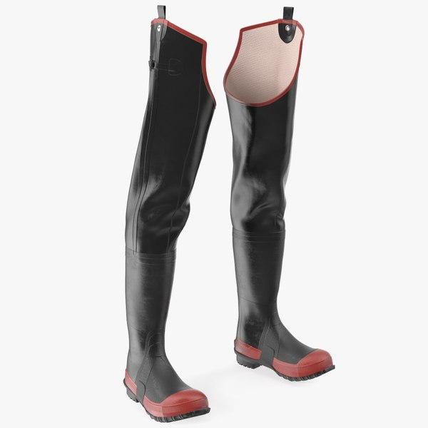 Waterproof Hip Waders for Work Red 3D model - TurboSquid 1818451