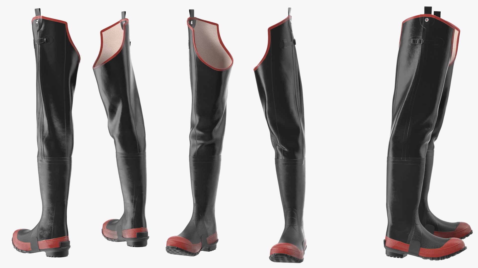 Waterproof Hip Waders For Work Red 3D Model - TurboSquid 1818451