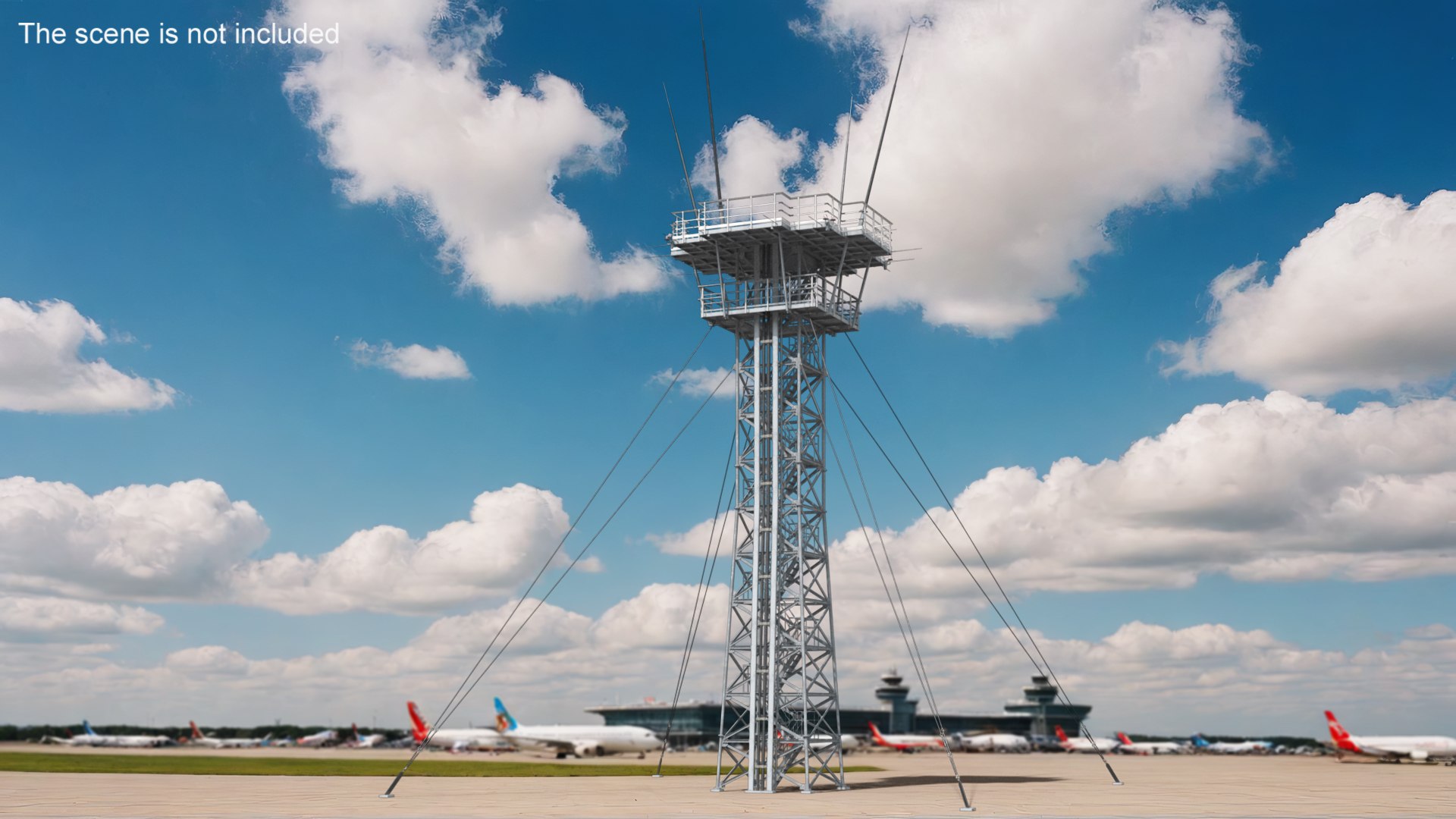 Airport Radar Tower 3D Model - TurboSquid 2282379