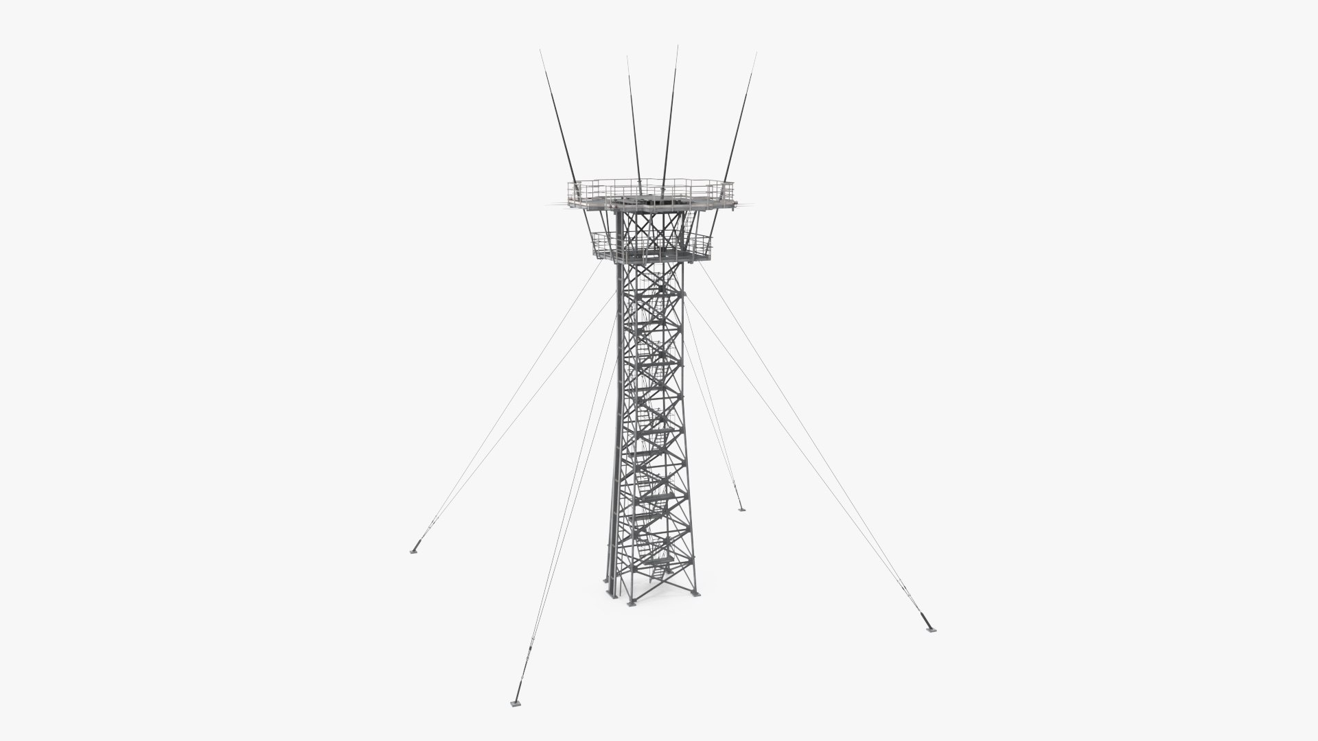 Airport Radar Tower 3D Model - TurboSquid 2282379