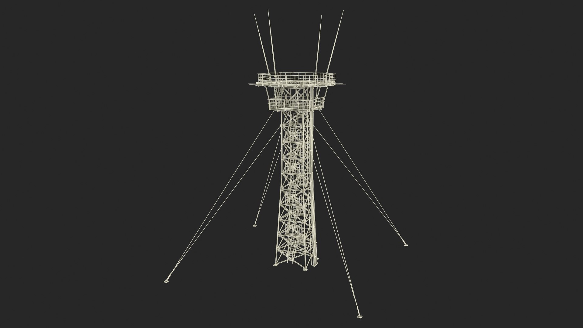 Airport Radar Tower 3D Model - TurboSquid 2282379