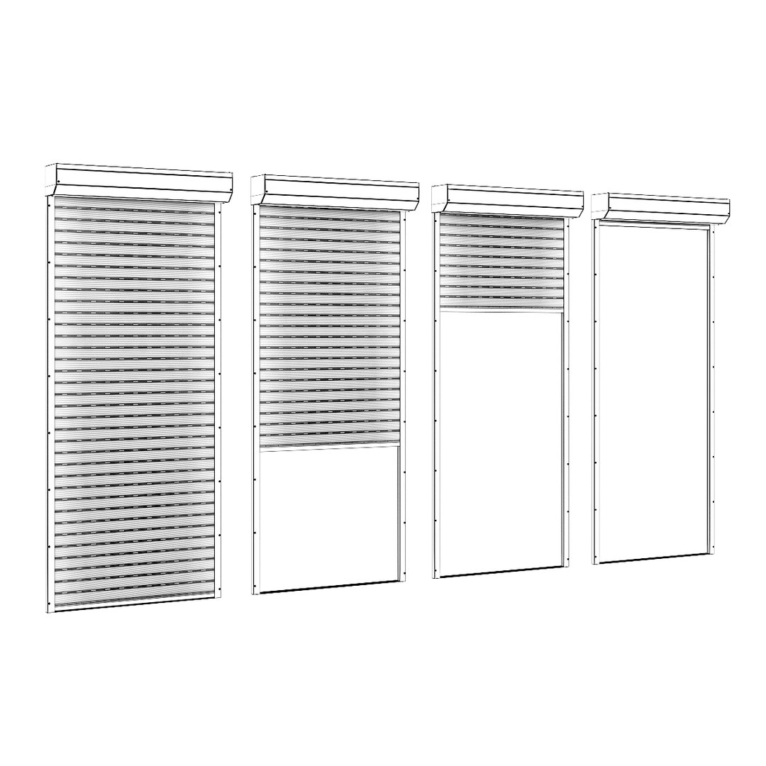 3d Model Exterior Roller Shutters