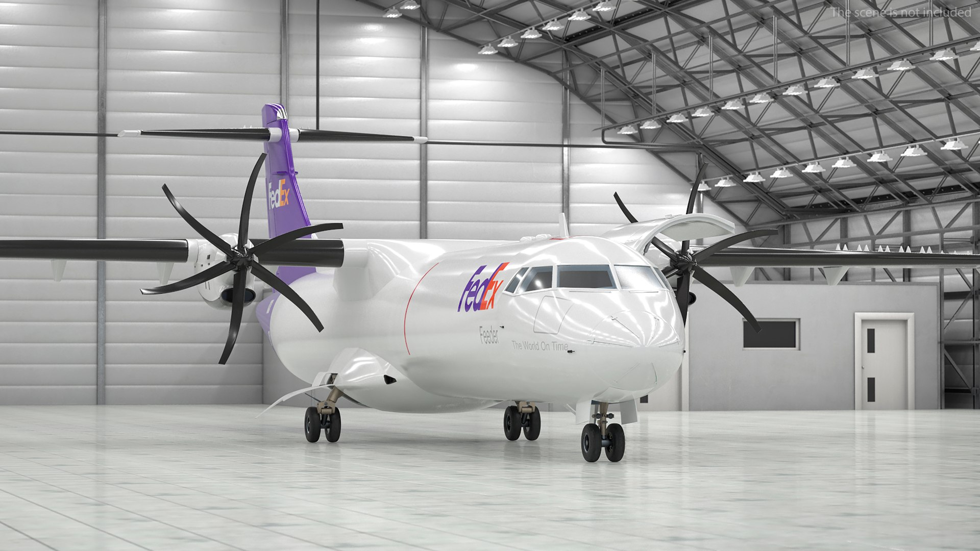 FedEx ATR 72-600 Cargo Aircraft Rigged For Maya 3D - TurboSquid 2440023