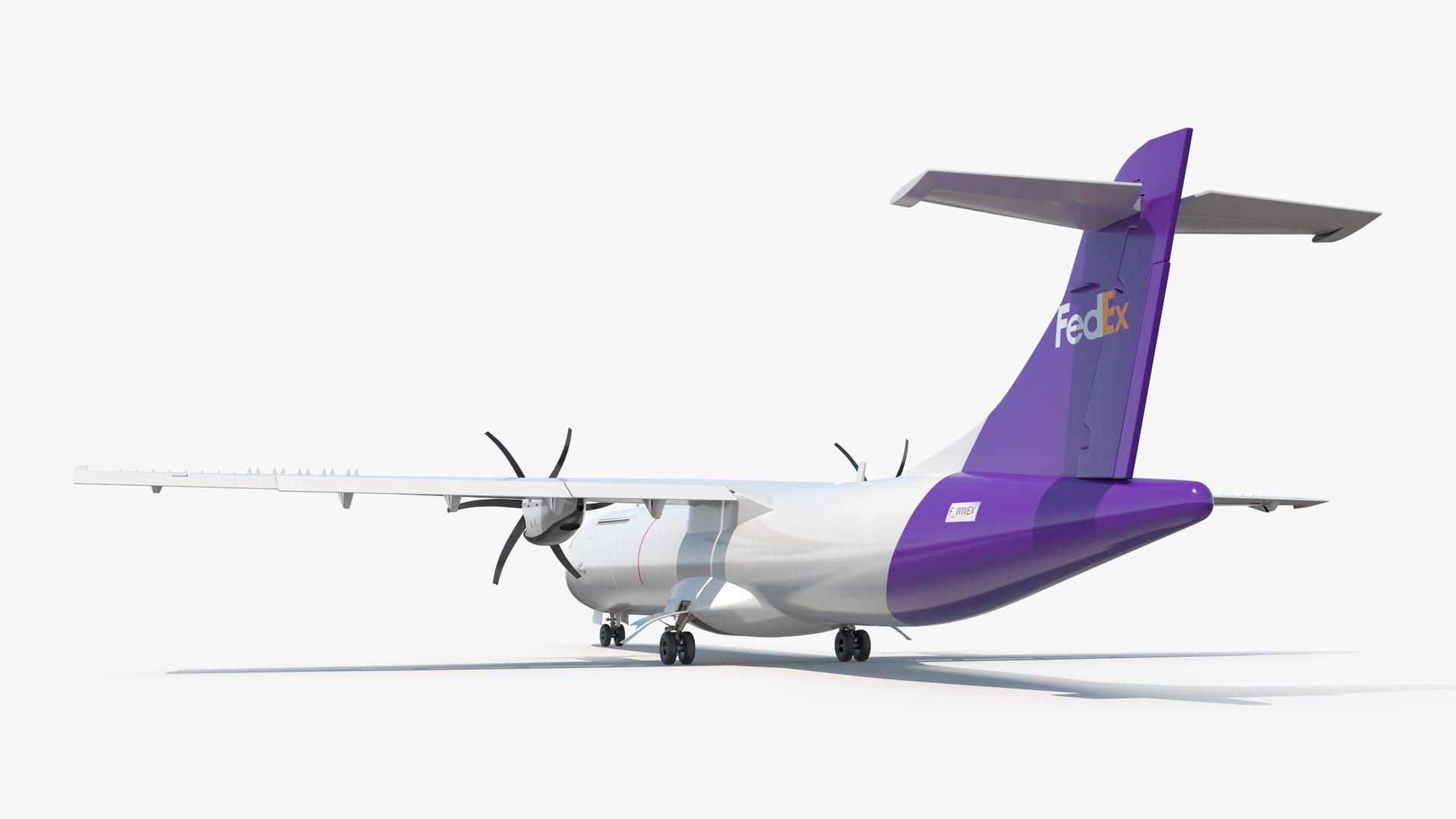 FedEx ATR 72-600 Cargo Aircraft Rigged For Maya 3D - TurboSquid 2440023