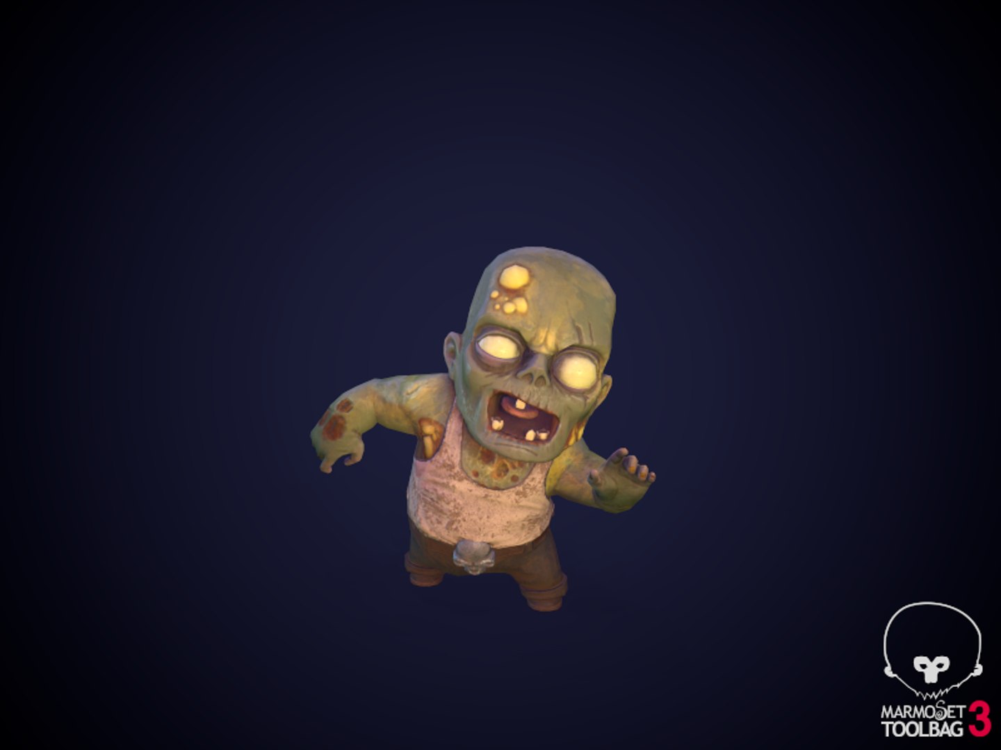 3D Zombie Mini - TurboSquid 1391902