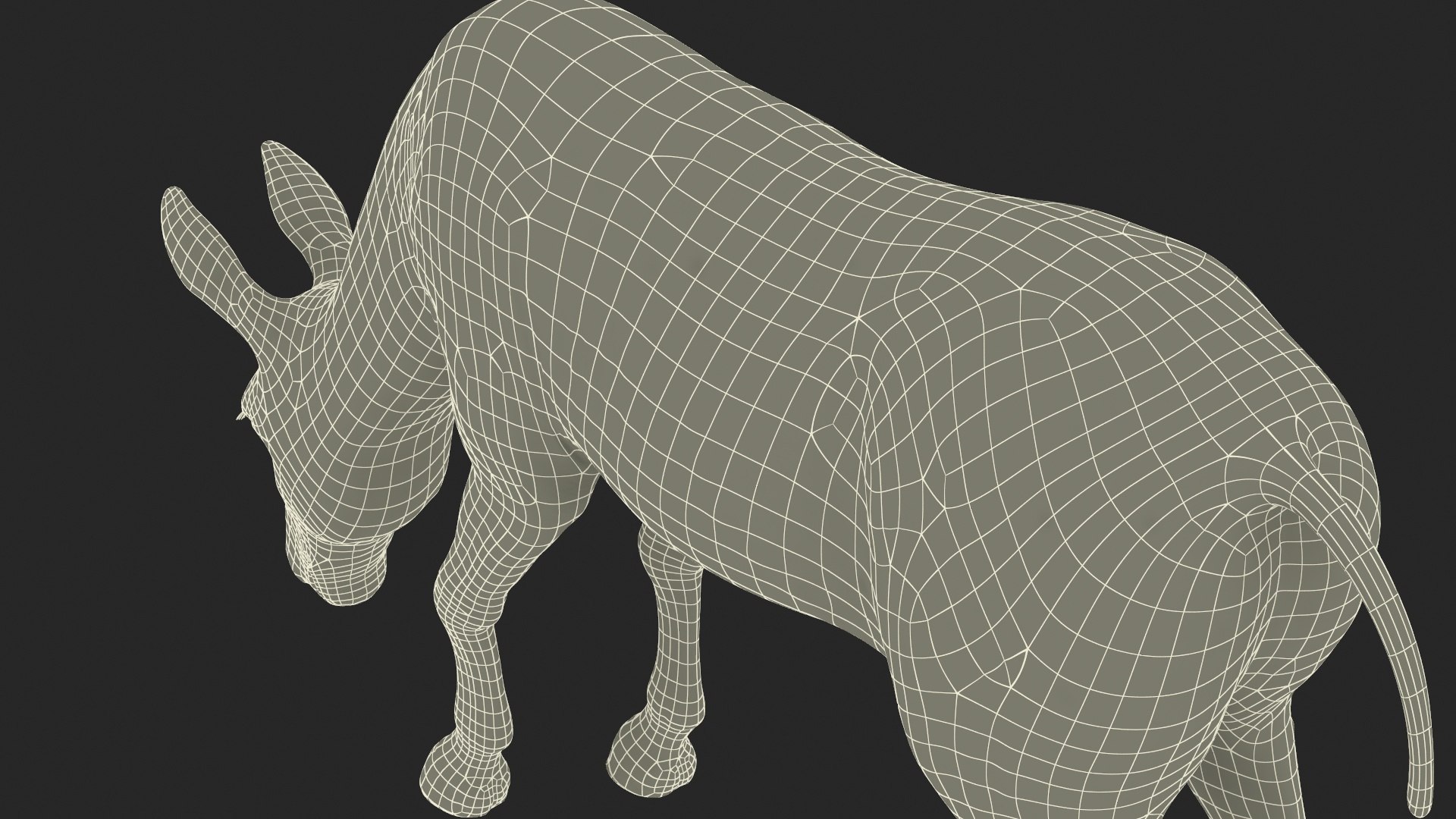 3D Eating Mule Model - TurboSquid 2280229