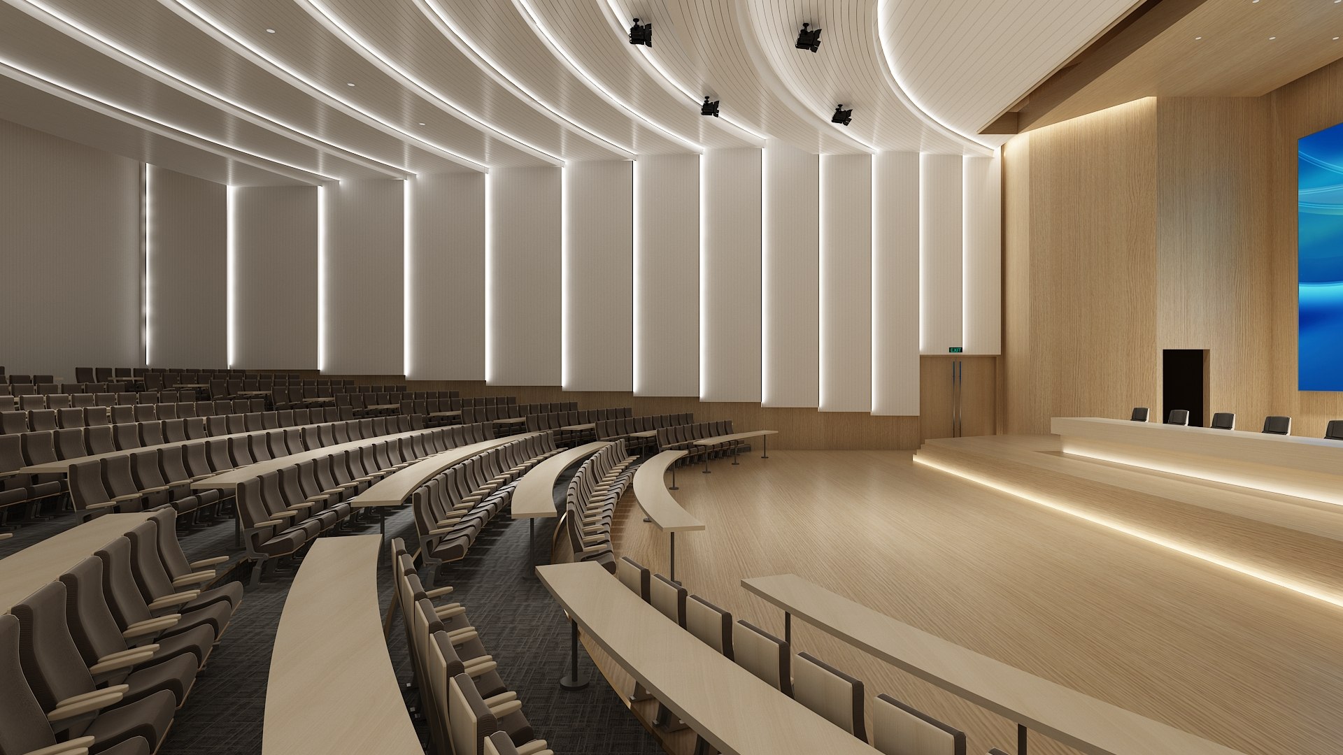 Lecture Hall 27 3D Model - TurboSquid 2202773