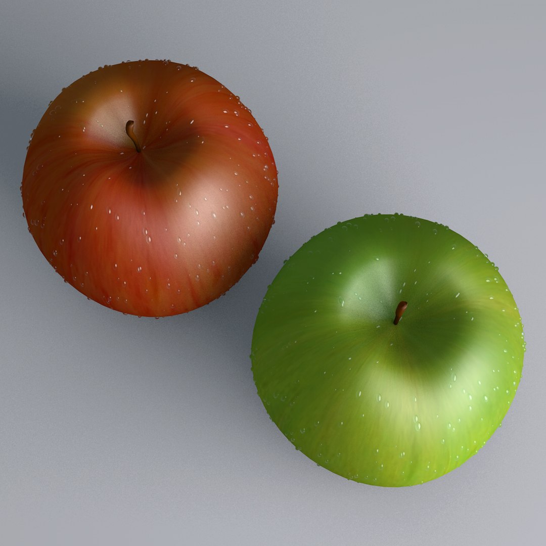 Green Red Apple Condensation 3d Model