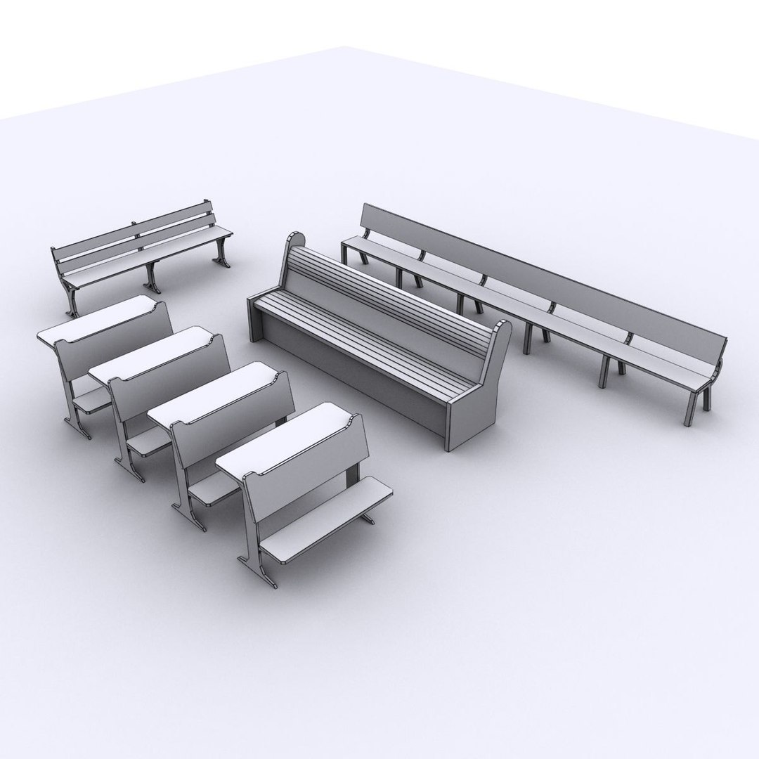 3d model benches