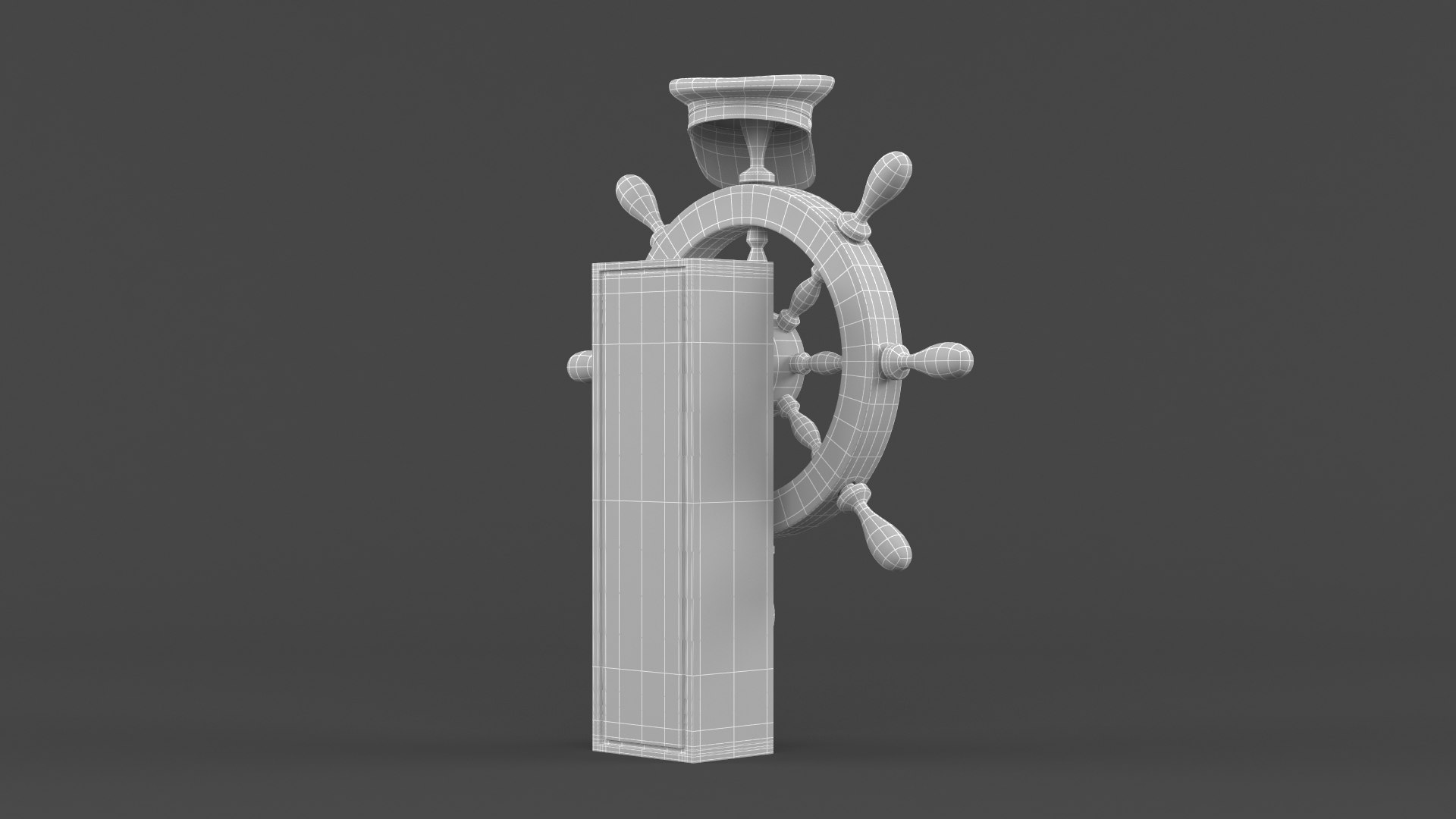3D Captain Hat And Ship Wheel Model - TurboSquid 1967947