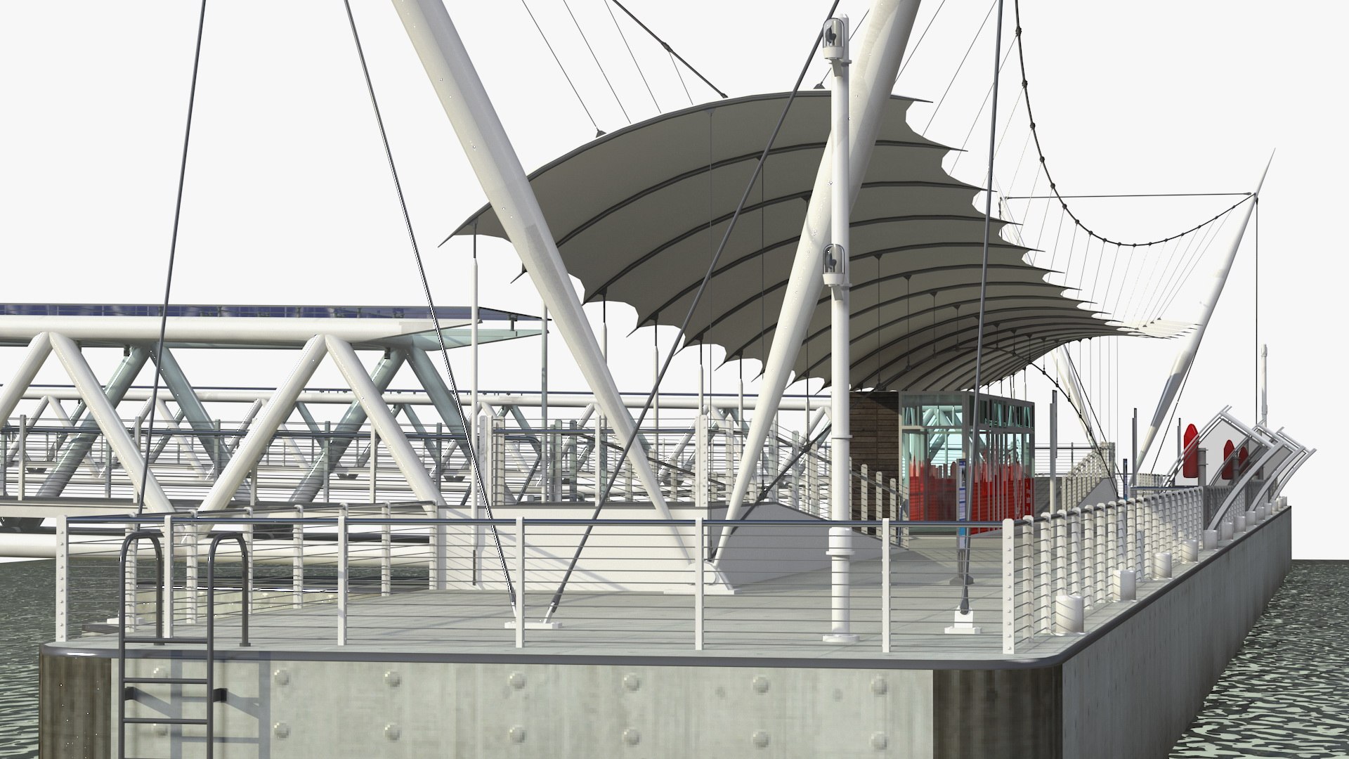 3D Model Millennium Wheel Pier Platform - TurboSquid 1625851