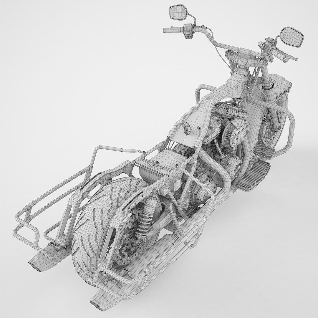 3D Model Generic Classic Motorcycle Frame 01 - TurboSquid 2383805