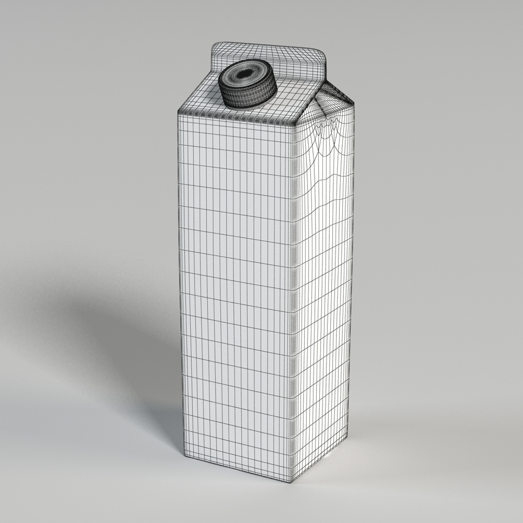 3d model milk carton