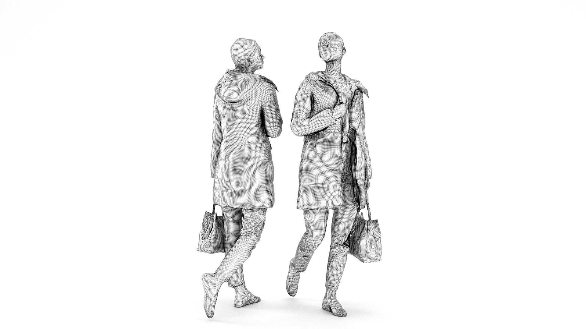 Human Young Woman Bag 3D Model - TurboSquid 1471818