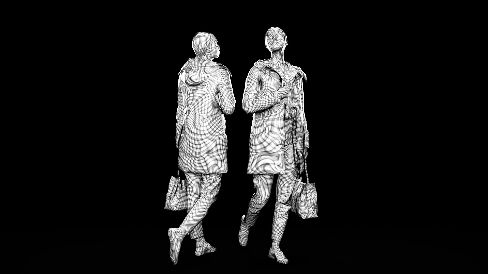 Human Young Woman Bag 3D Model - TurboSquid 1471818