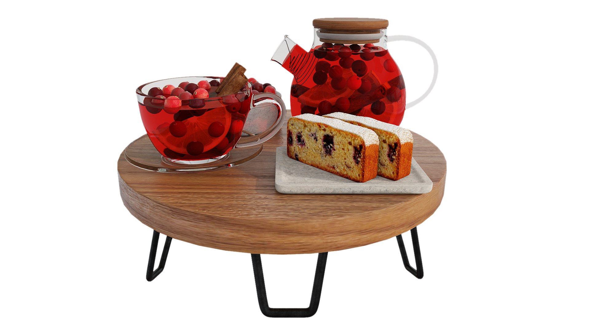 3D Cranberry Tea Model - TurboSquid 2316683