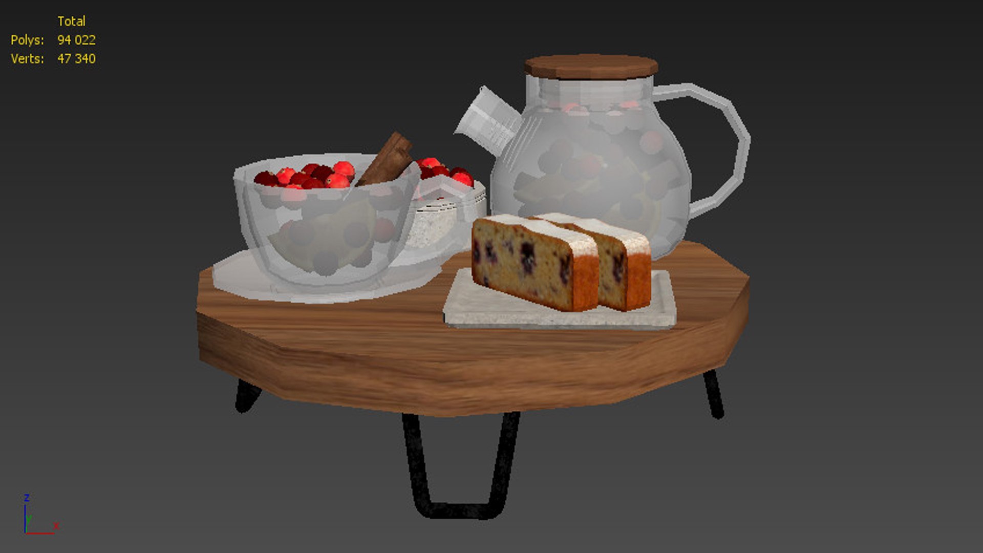 3D Cranberry Tea Model - TurboSquid 2316683