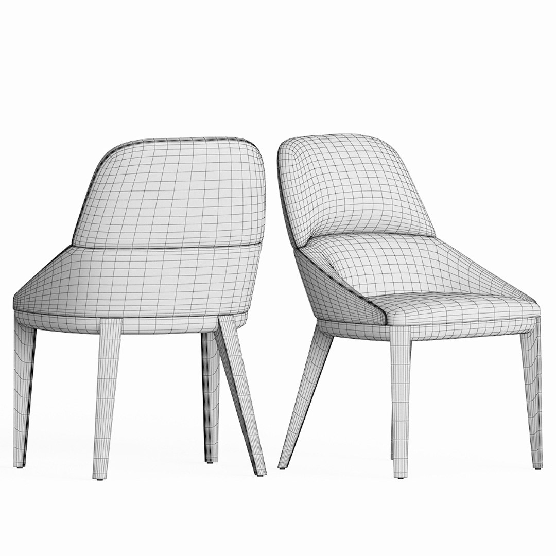 Queen dining chair bontempi 3D model - TurboSquid 1620245