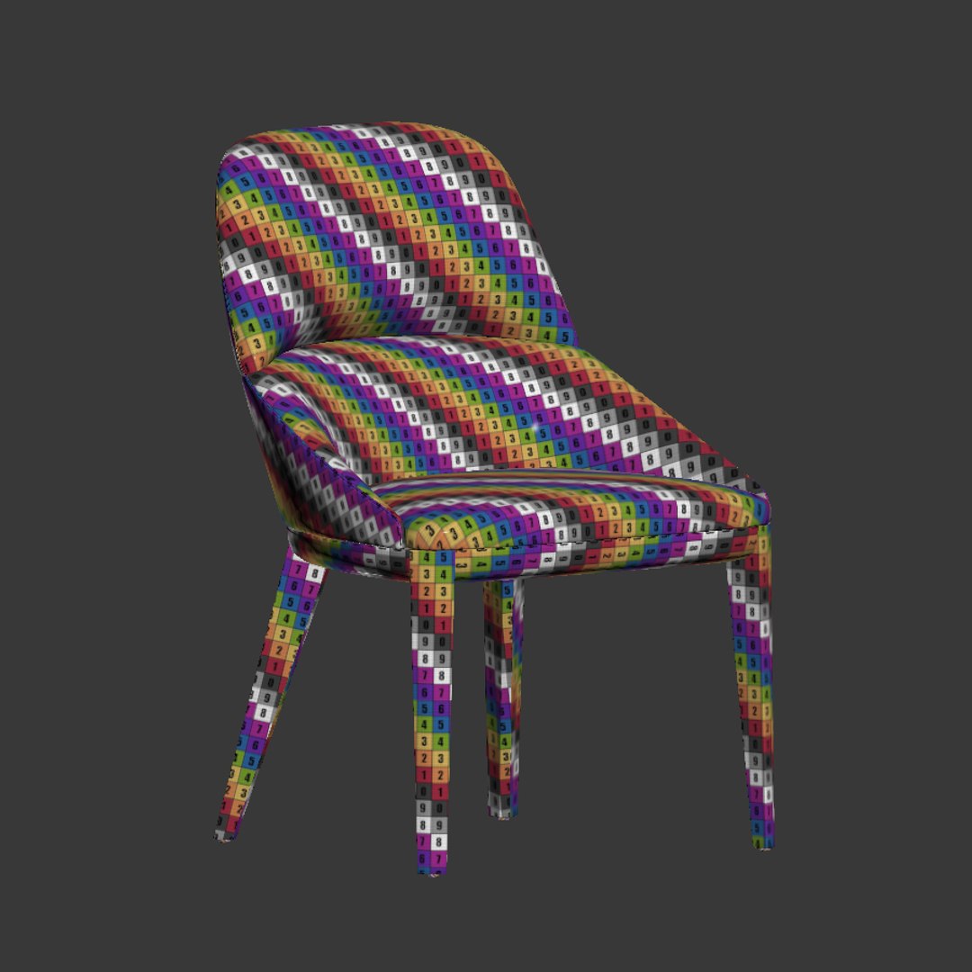 Queen dining chair bontempi 3D model - TurboSquid 1620245