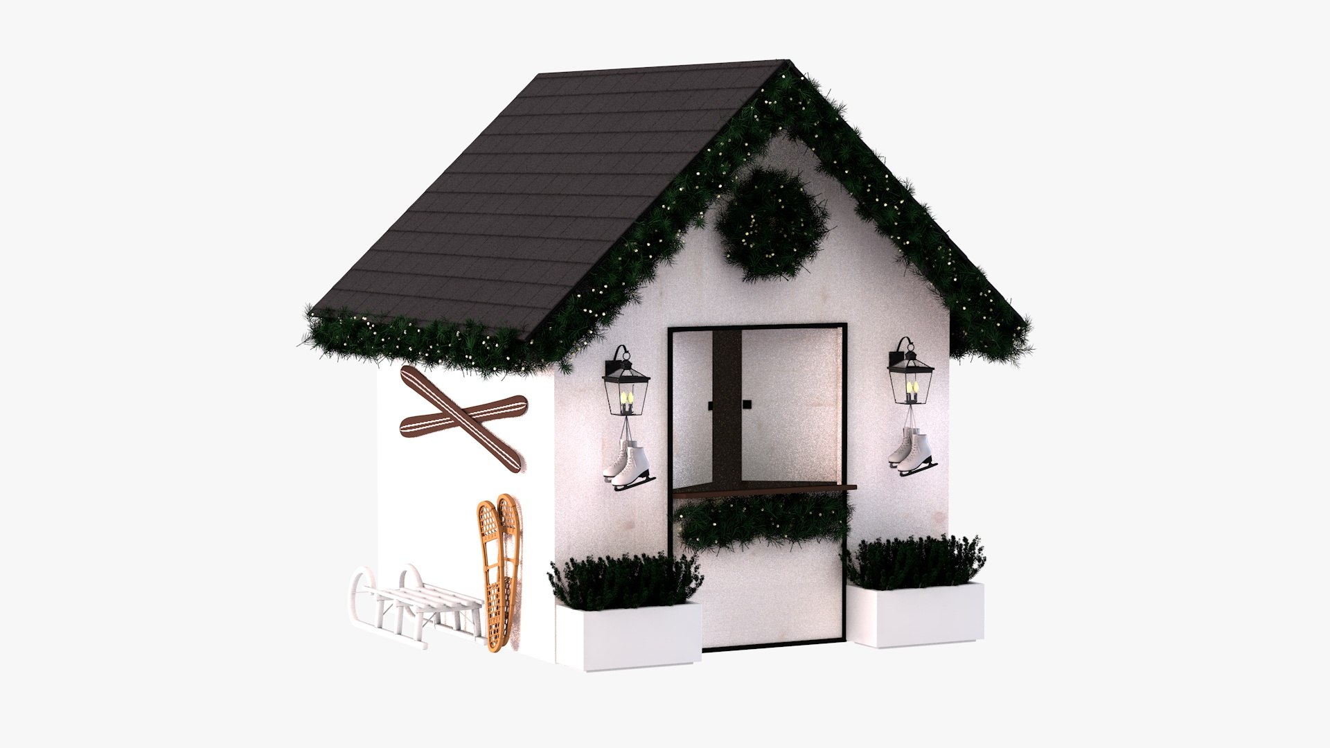 3D Cozy Winter Cottage - TurboSquid 2149281
